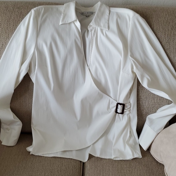 Fred David | Tops | Vintage Fred David Wrap Look Long Sleeve Blouse ...
